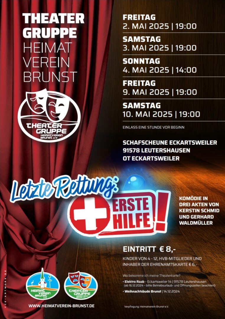 THEATER TITEL und TERMINE 2025 – Heimatverein Brunst e.V.